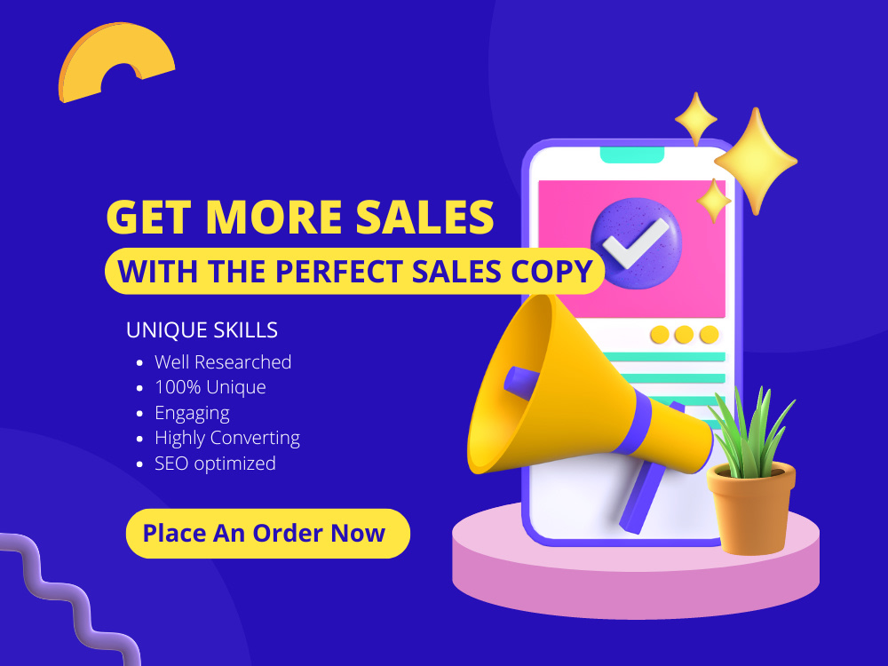 A effective sales copy writing, for Website, Sales, Ads, Email and more ...