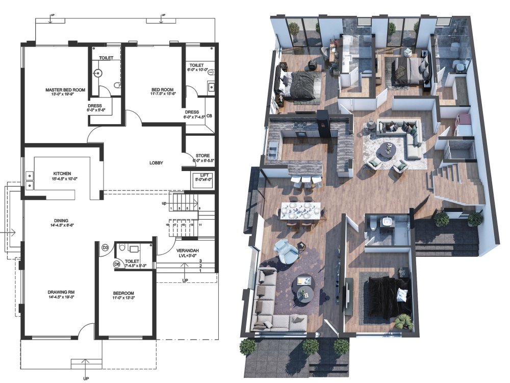 Cad Drawings 3d Floor Plans