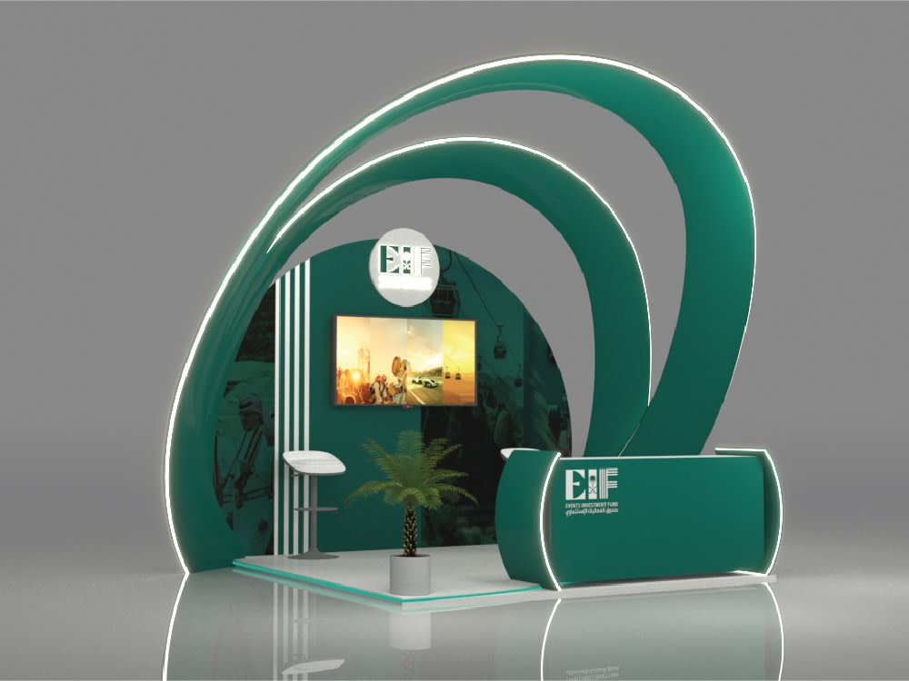 3d creative booth design with realistic renders | Upwork