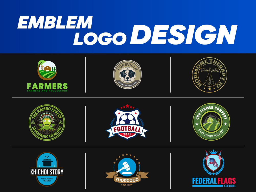 Emblem Logo Design | Logo Expert | Brand Identity Design | Upwork