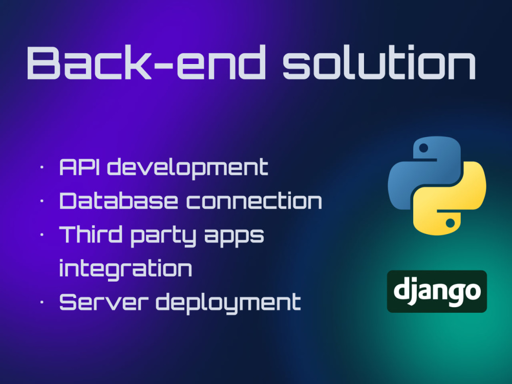 A Python based back-end solution | Upwork