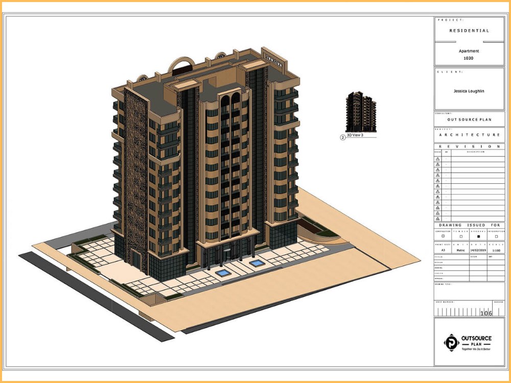 Modeling and rendering high rise building in revit from cad files | Upwork