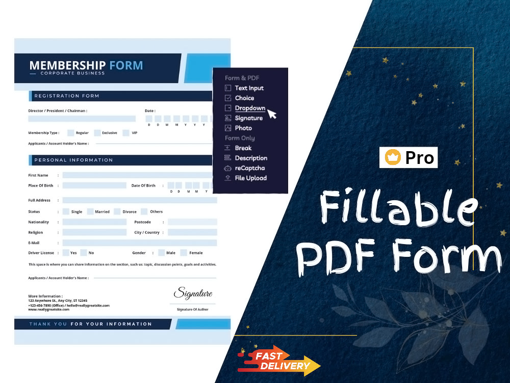 Professional Fillable PDF Form, Editable PDF within 24 hours | Upwork