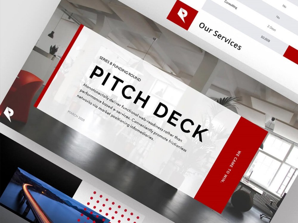 A great-looking pitch deck with charts and animation | Upwork