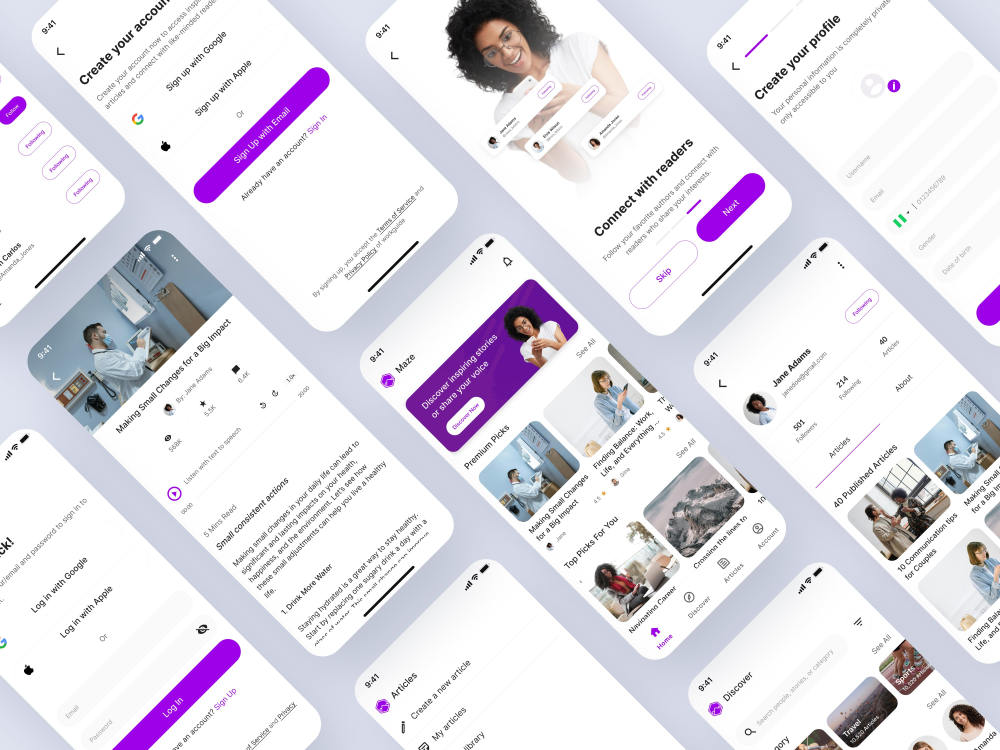 A professionally designed mobile app user interface in Figma. | Upwork