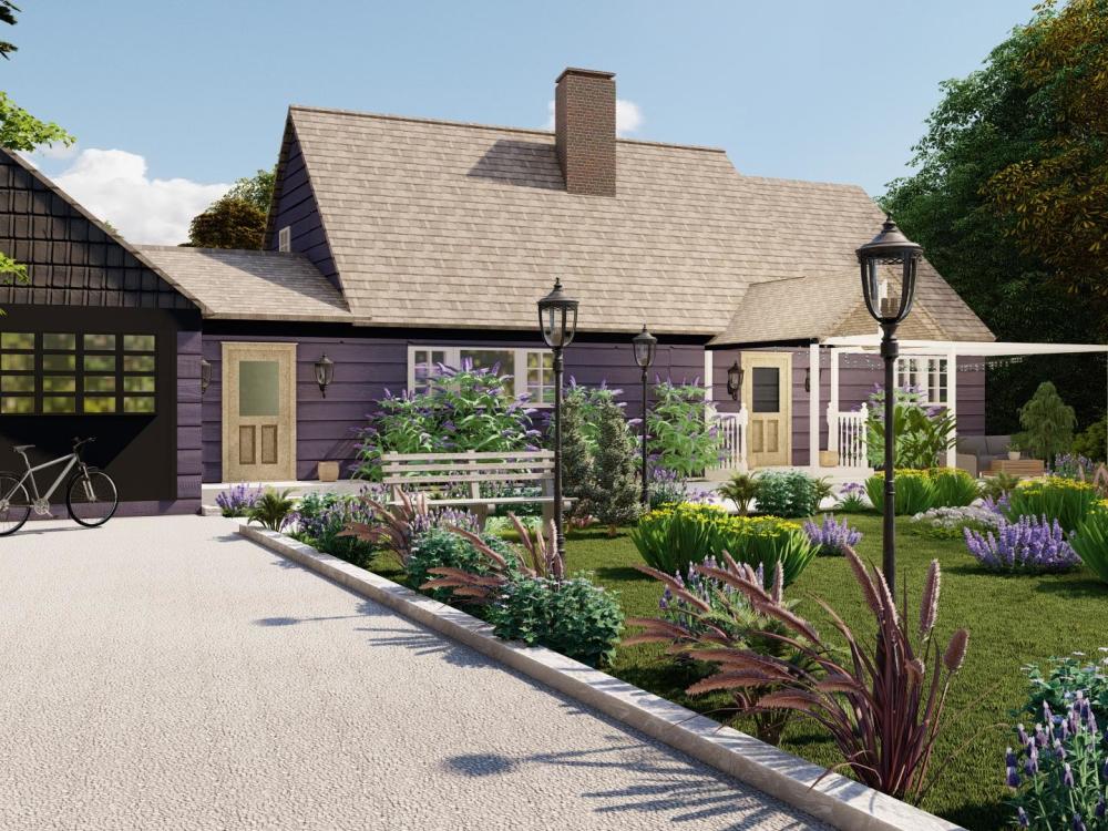 A creative 3d landscape design for your yard and garden professionally ...