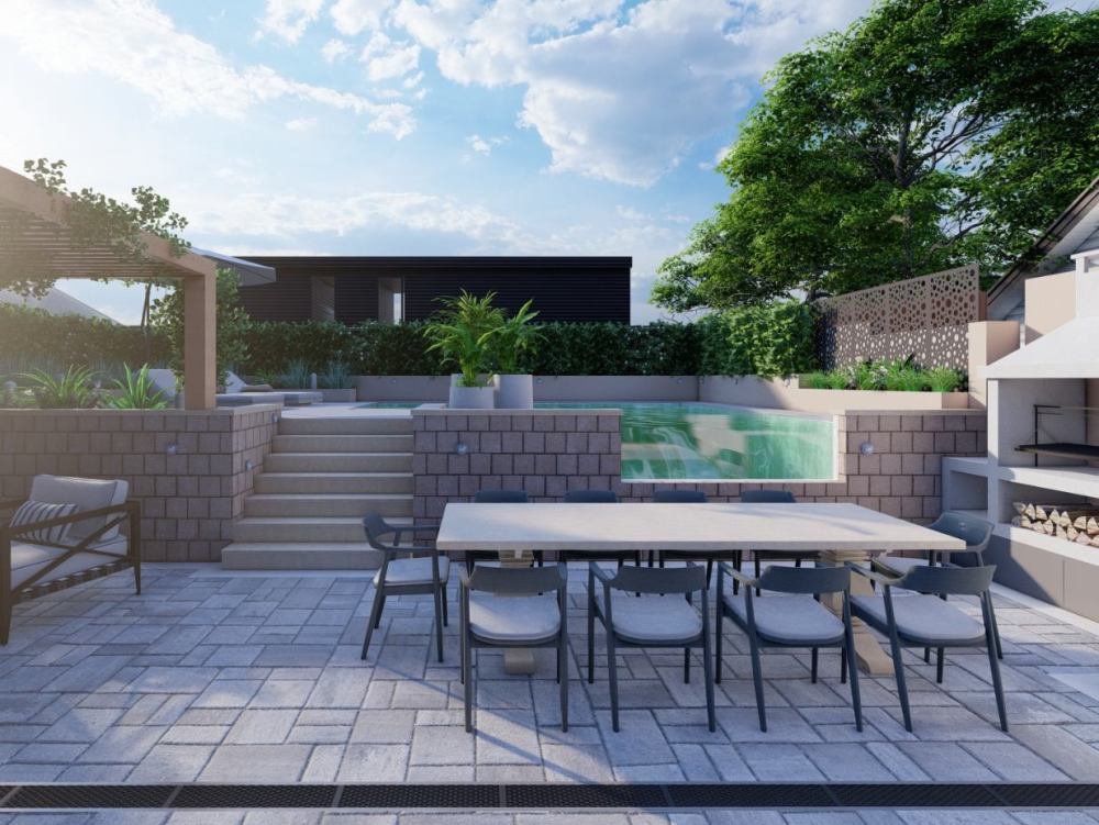 A creative 3d landscape design for your yard and garden professionally ...