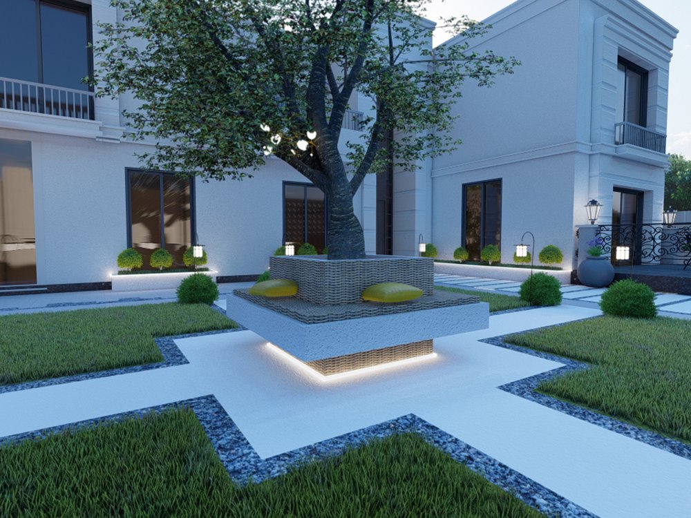 A front yard and backyard landscape design | Upwork