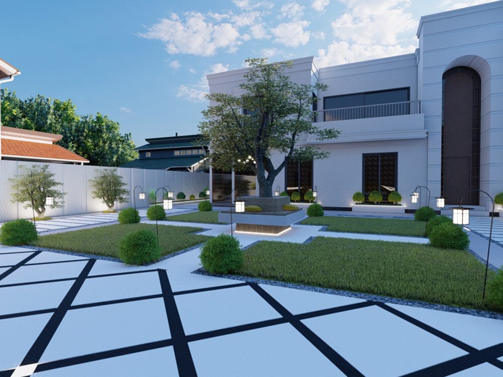 A front yard and backyard landscape design | Upwork