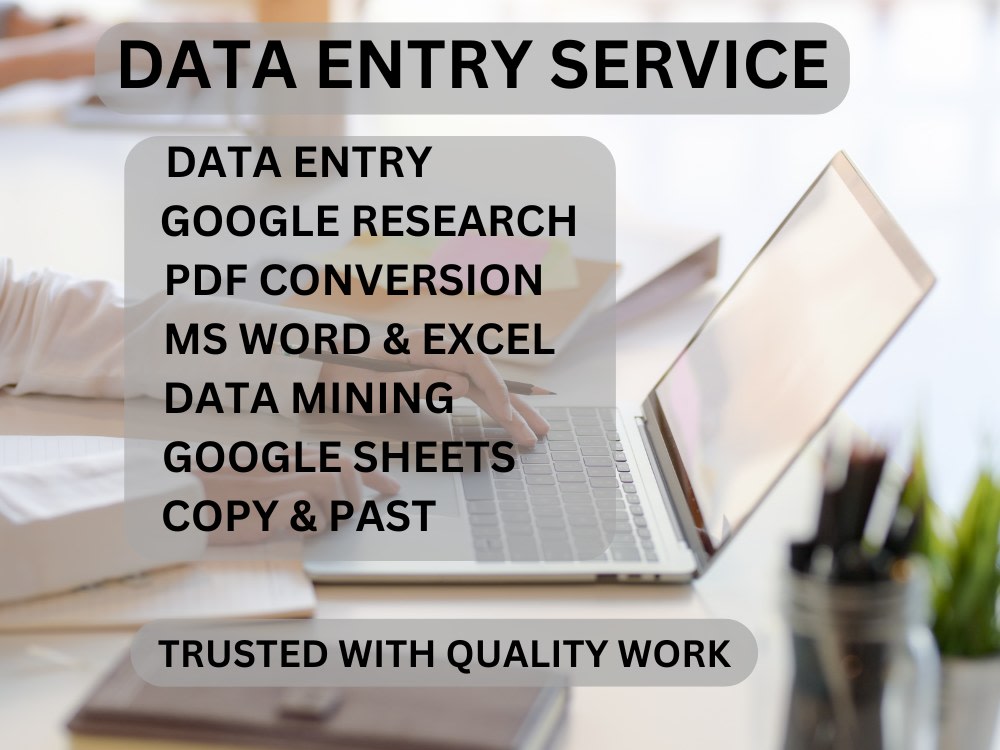 Data entry service with google search, copy& past, PDF conversion | Upwork