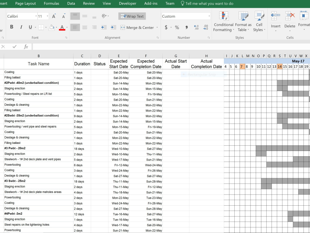 Custom Gantt Chart Creation Service | Upwork