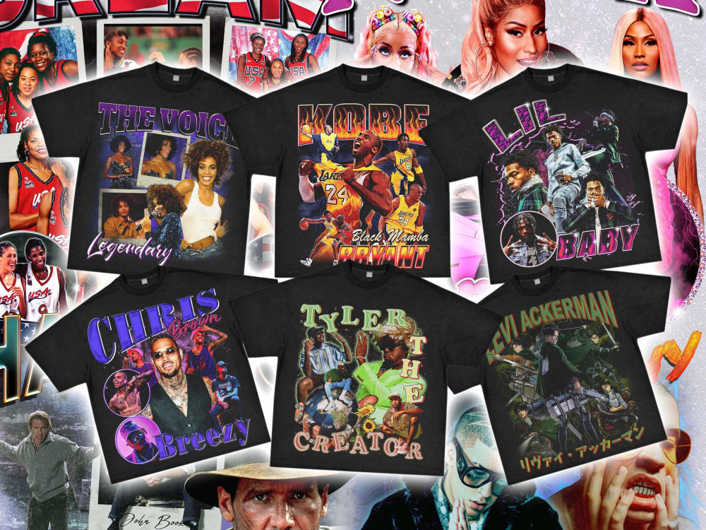 Custom bootleg, 90s vintage, streetwear, old school and rap shirt ...