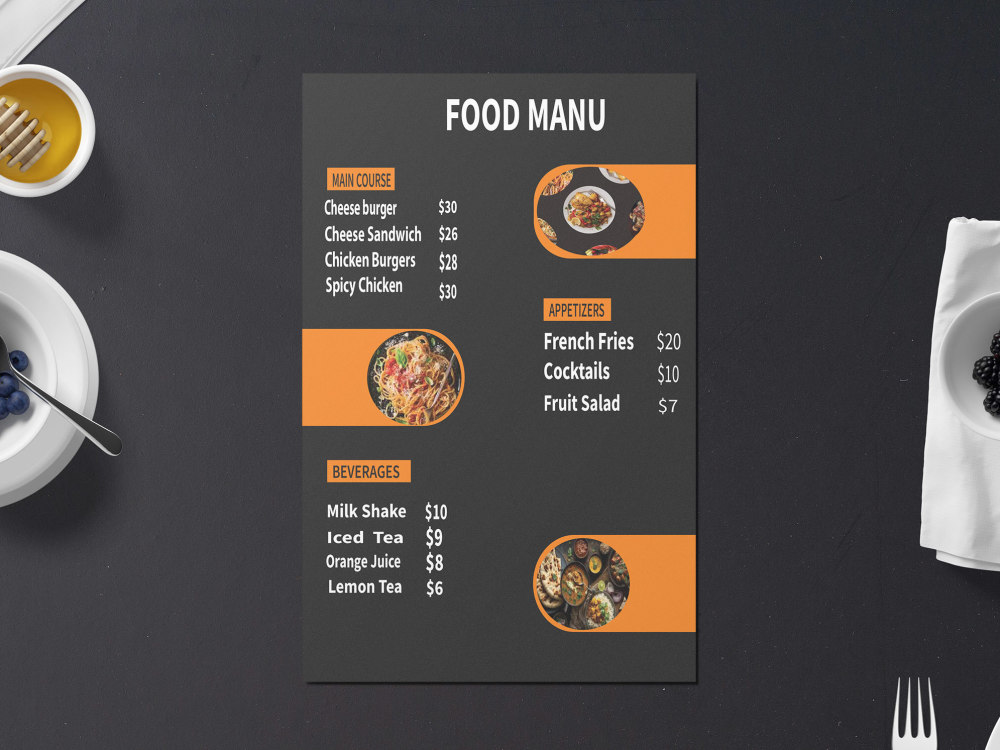 Professional food menu design for your restaurant and bar | Upwork