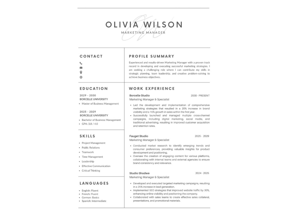 High quality designed resume | Upwork