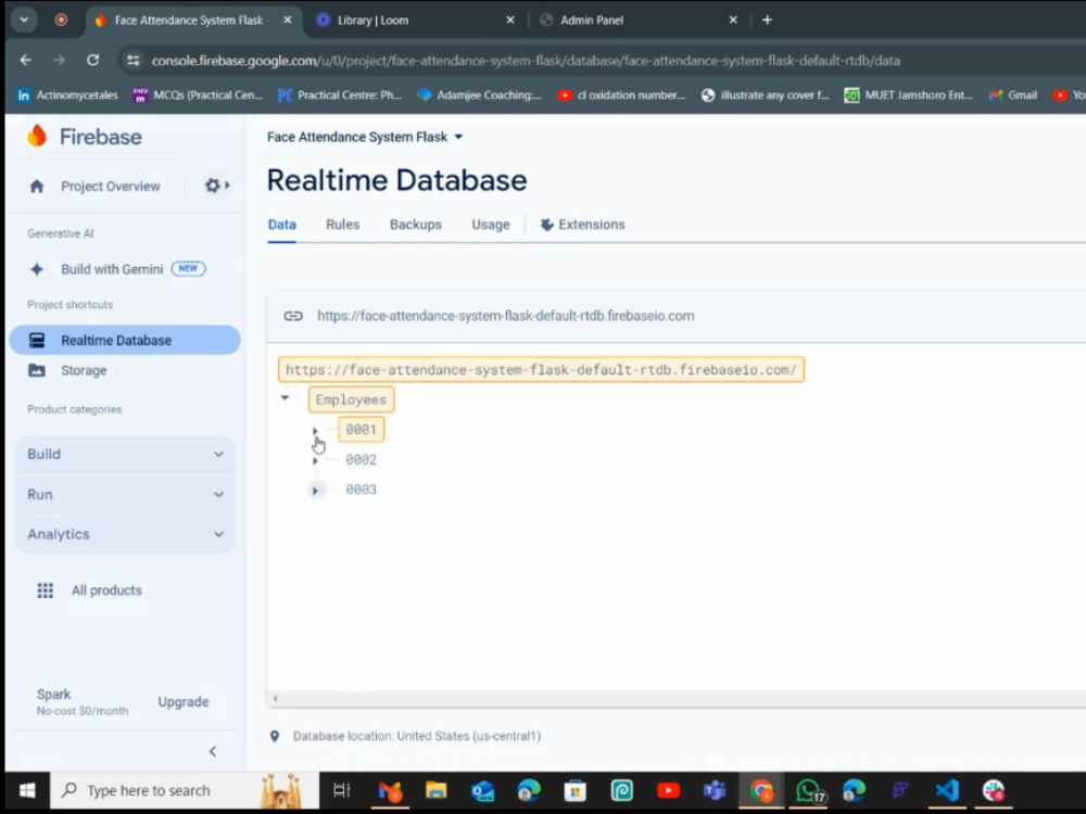 Face Recognition Attendance System with Flask admin and Firebase Database | Upwork