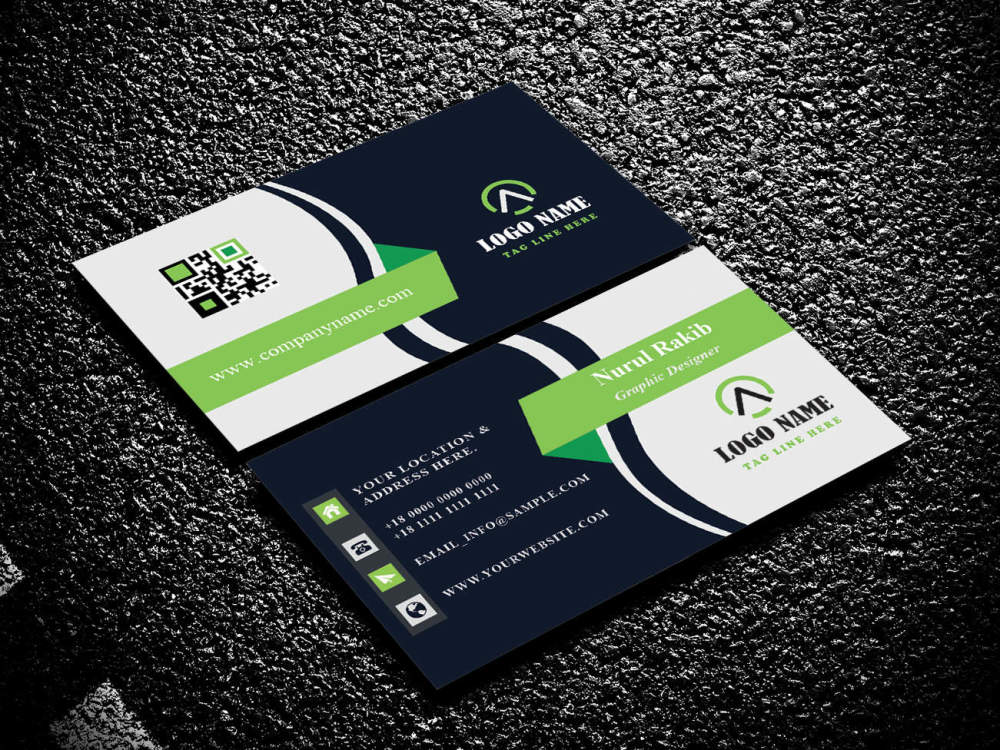 Creative, Stylish & Eye-Catching Business Card Design with a QR Code ...