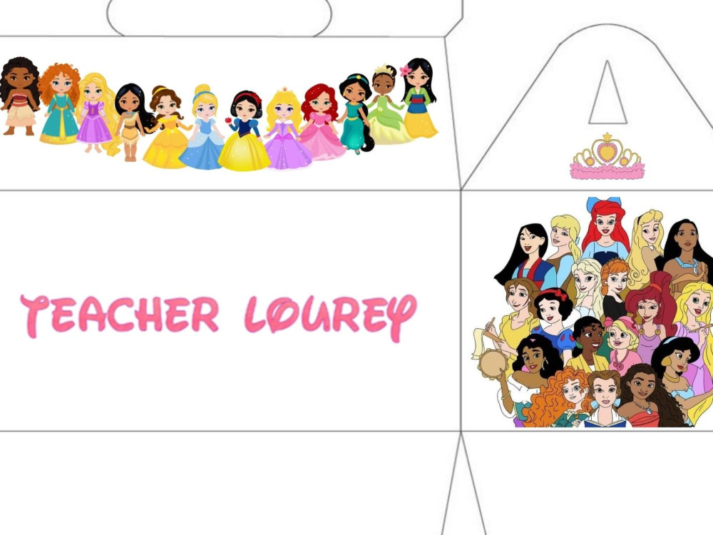 A great disney princess candy box template for your kids party. | Upwork