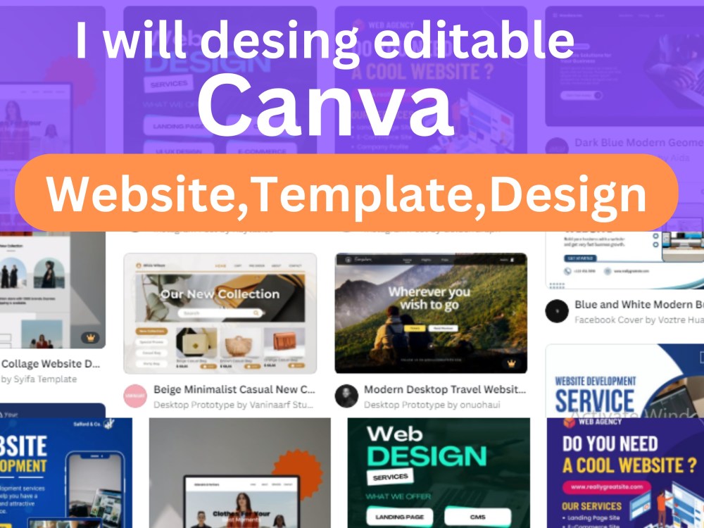 Design website and landing page using canva | Upwork