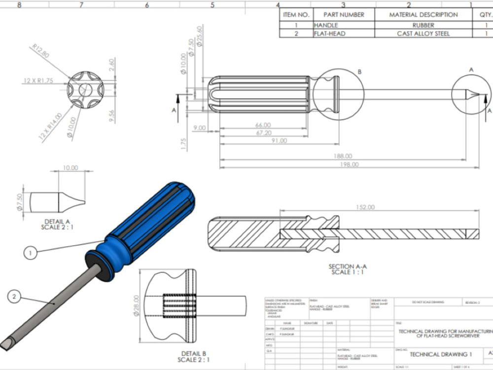 Detailed 2D technical drawing | Upwork