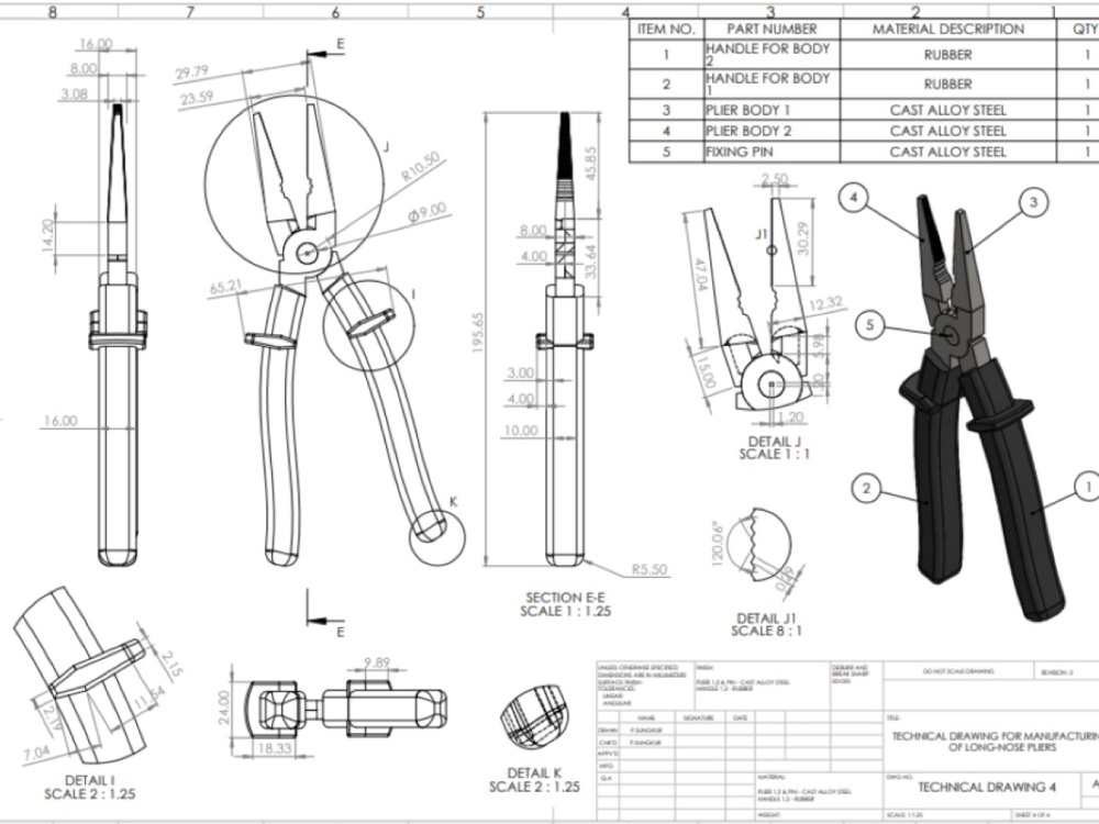 Detailed 2D technical drawing | Upwork