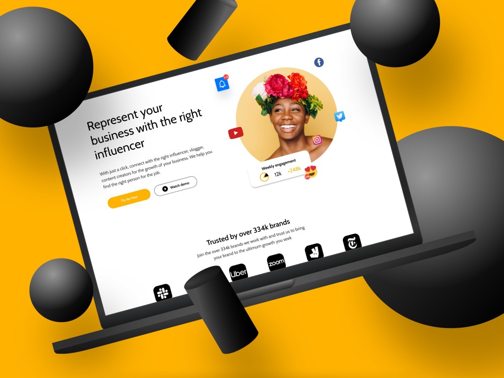 A modern Landing Page UI/UX design for your business/ Start-up | Upwork