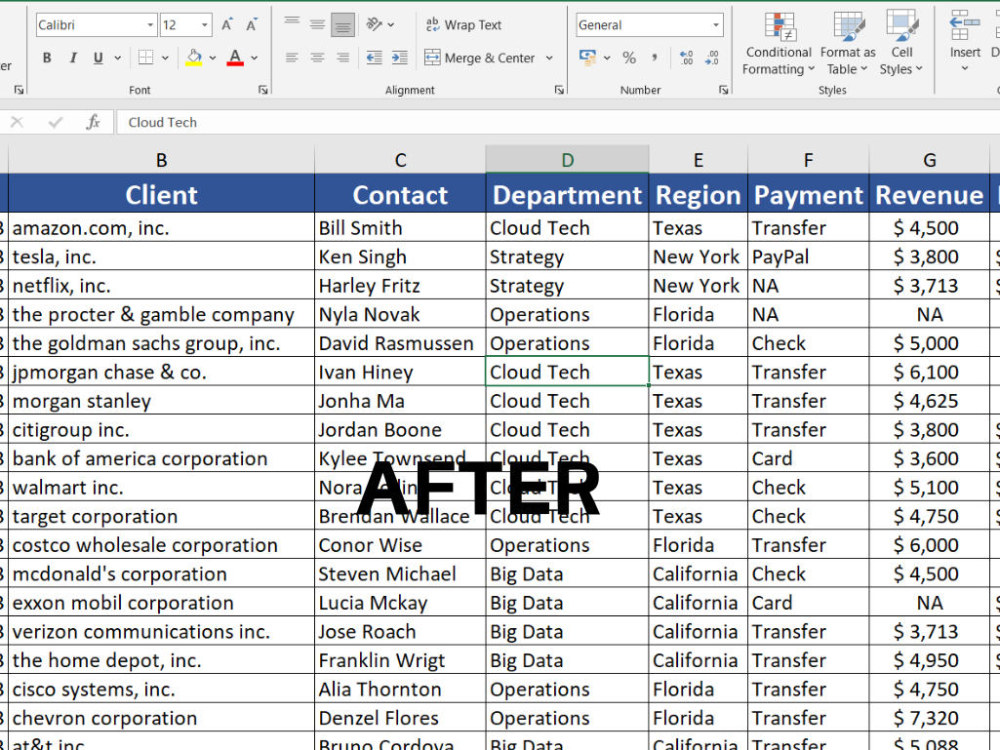 Professional Excel data entry, formatting and cleaning. | Upwork