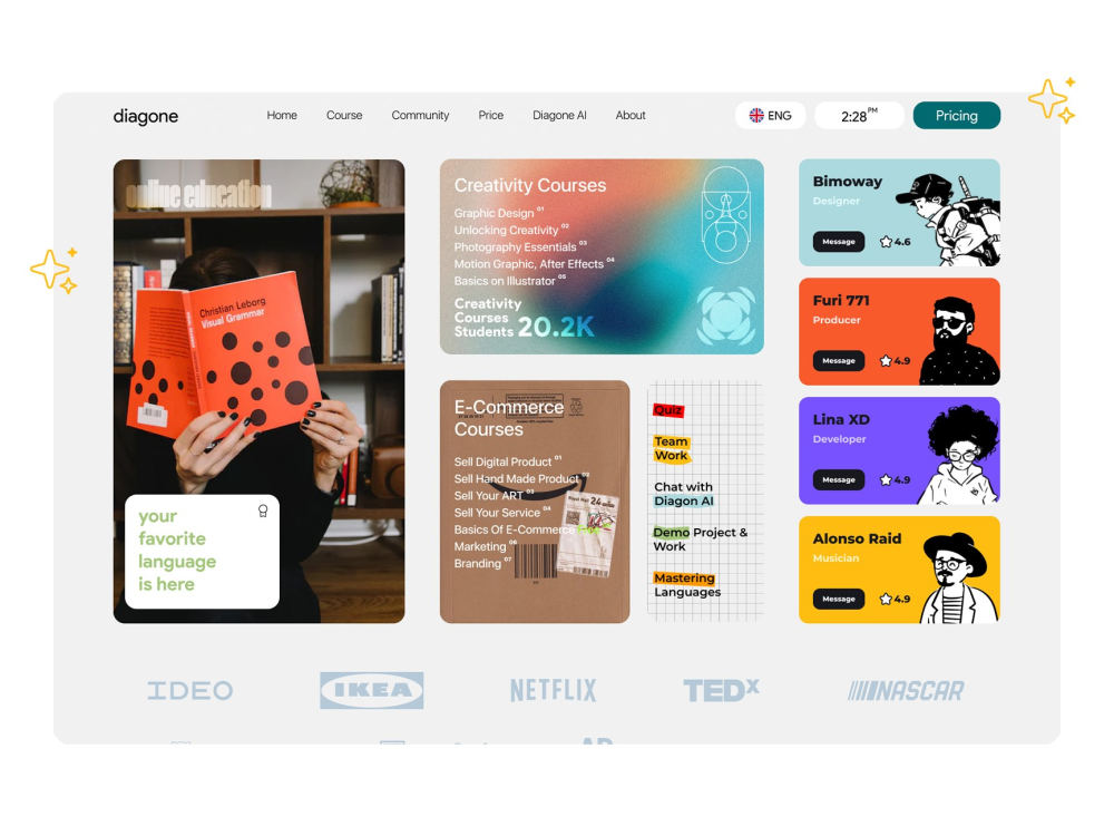 A creative landing page and UI/UX design for your website | Upwork