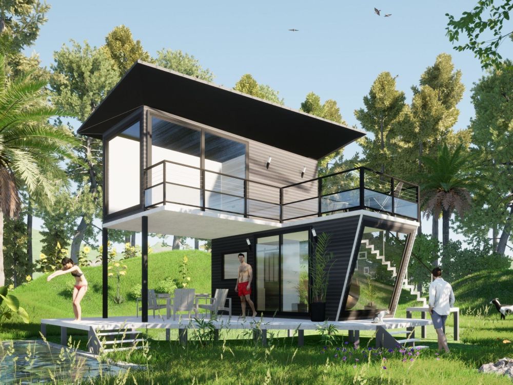 Design container house plan and render 3d images for you | Upwork