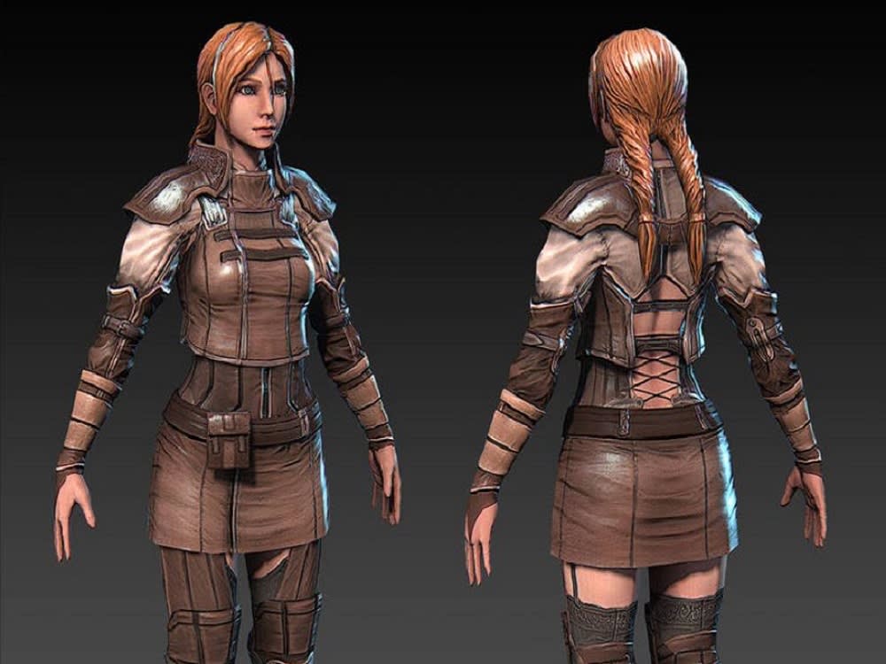 Sharp 3d model realistic human character ue5 game assets ue5 daz3d ...