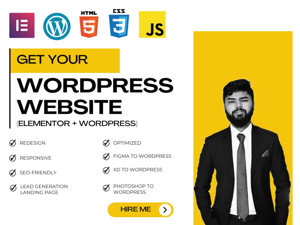 Responsive WordPress Website | Elementor Website | Web Design | Optimized | Upwork