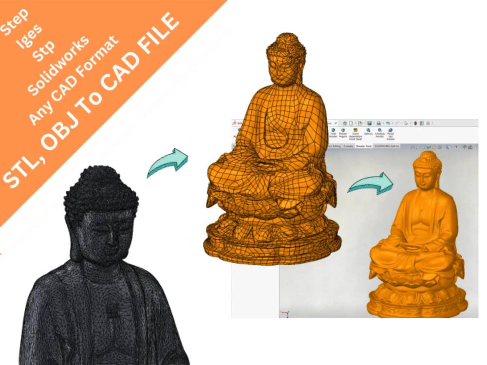 STL, STEP, OBJ, Mesh File Conversion for 3D Printing and CAD modeling | Upwork