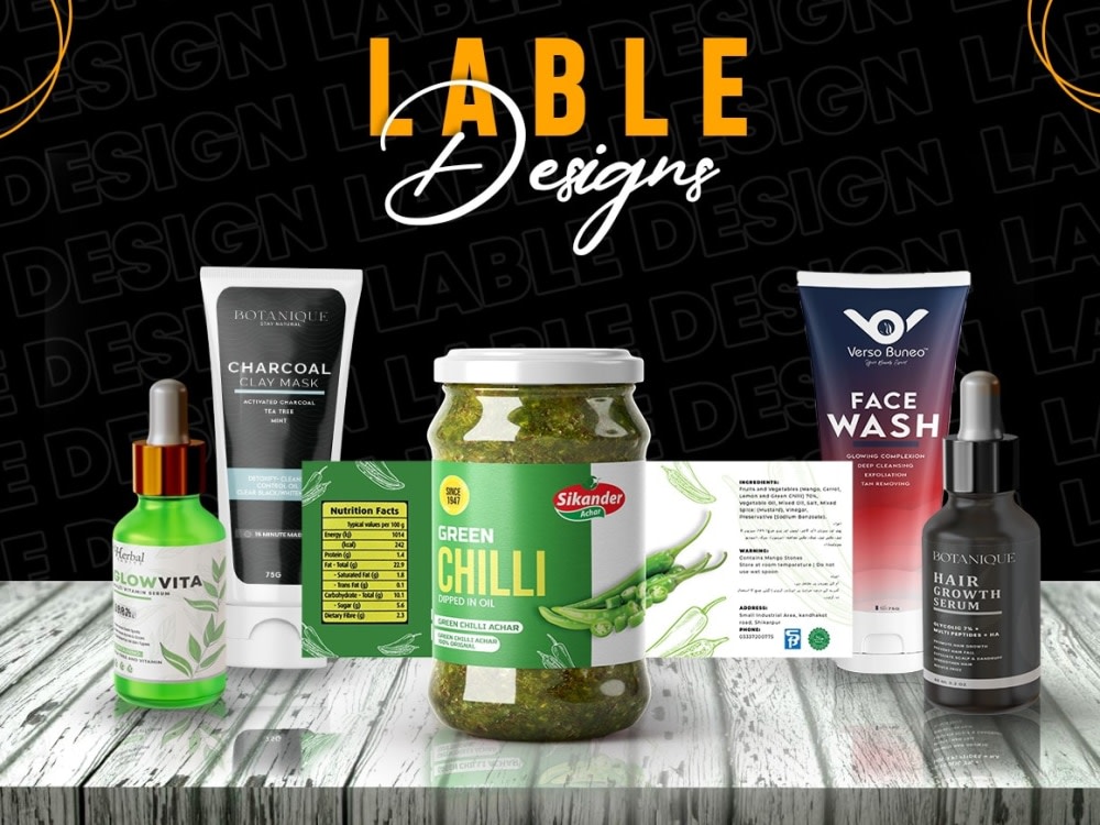 Premium product label design, label packaging design, box package ...