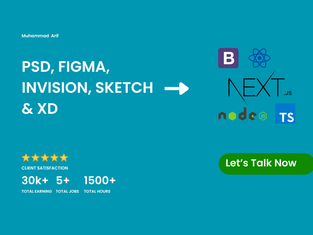 Nextjs Developer Psd To Nextjs Figma To Nextjs Reactjs Tailwind Css Upwork