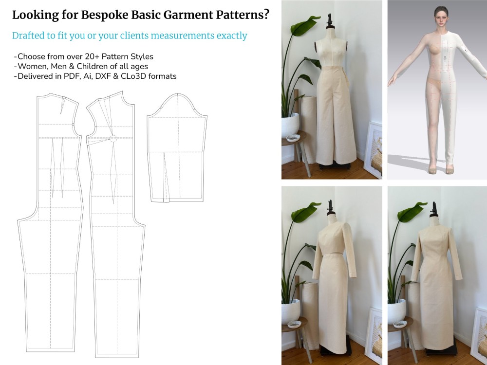 A bespoke basic garment pattern that fits your body shape and ...