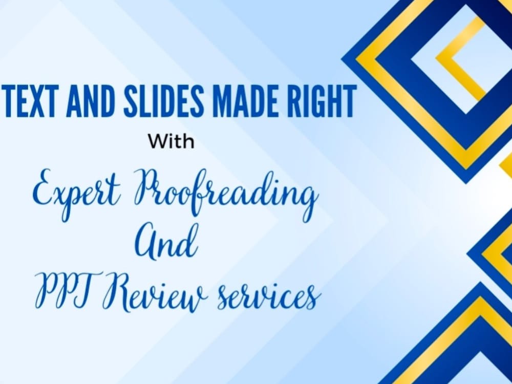 Expert proofreading and PPT Review Services | Upwork