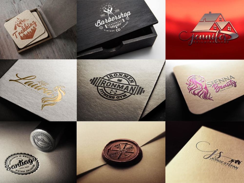 3 concepts of Vintage retro minimal 3d modern logo design | Upwork