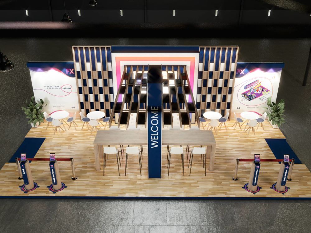 Elegant 3D trade show Stand design l Exhibition design l booth design ...