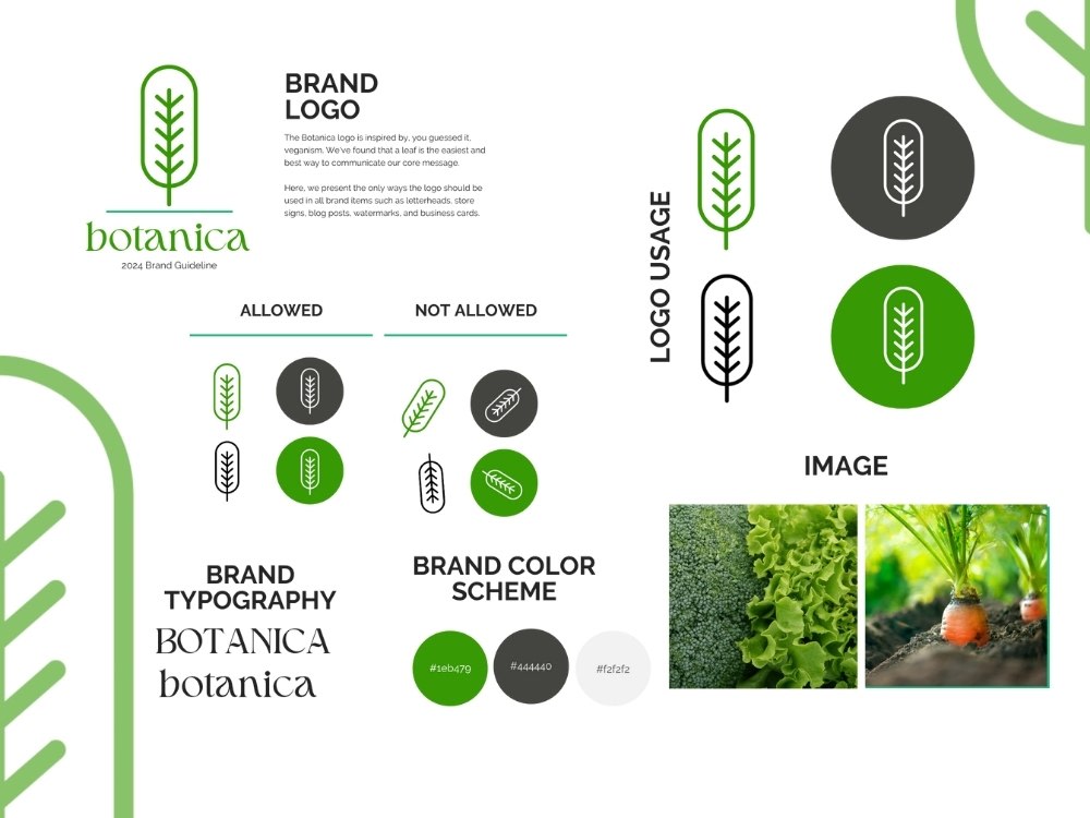 Brand identity guide with minimalist logo and brand book design | Upwork