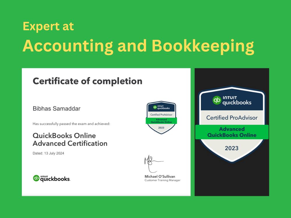 Certified ProAdvisor Advance QuickBooks Online || Intuit QuickBooks | Upwork