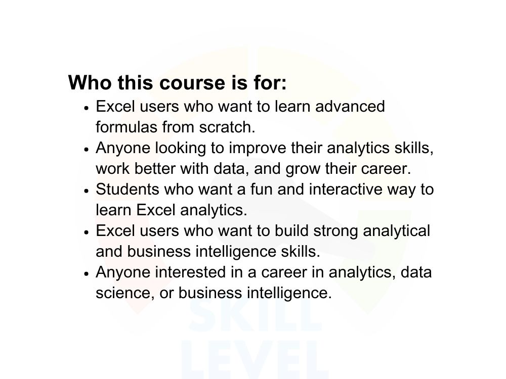 Expert Excel Training for Basic and Advanced Formulas and Data Analysis ...