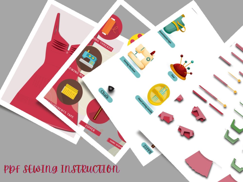 Step by step sewing instruction for your pattern & illustrated figures ...