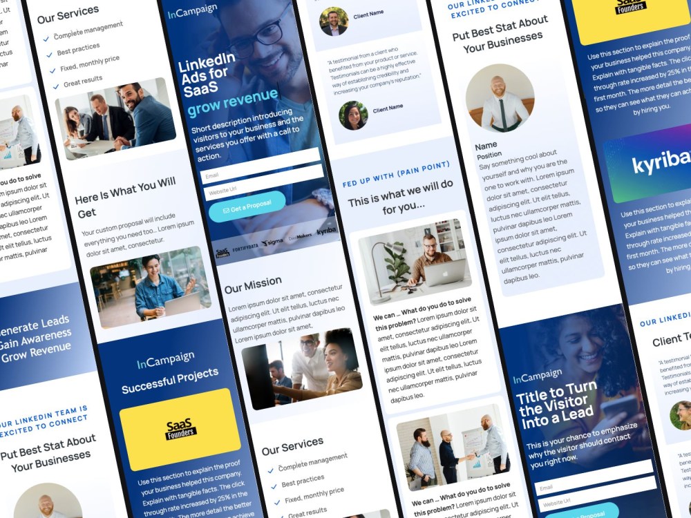 A perfectly aligned layout for computer, tablet and mobile devices | Upwork
