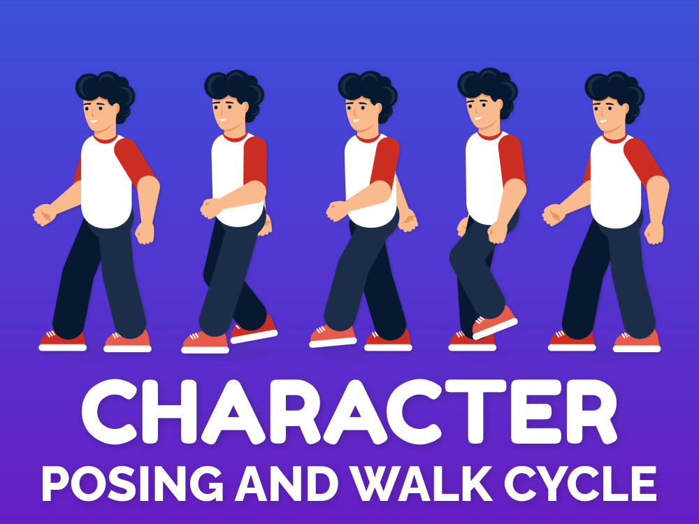 2D Character Walk Cycle Animation | Upwork