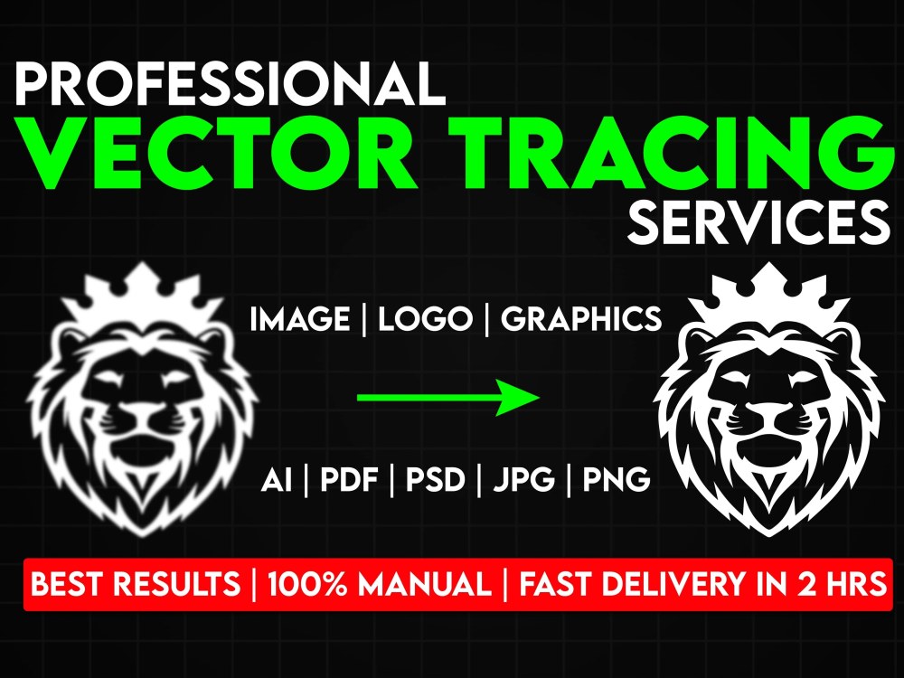 Manual vector tracing, vectorize logo, convert image to vector | Upwork