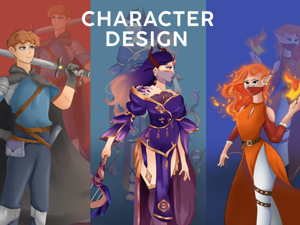 An amazing concept 2D character design with various style | Upwork