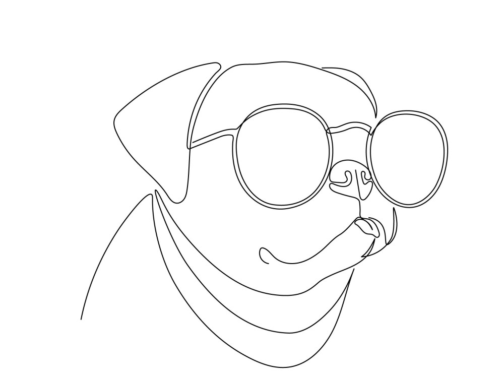 Line pet portrait, line art illustration | Upwork