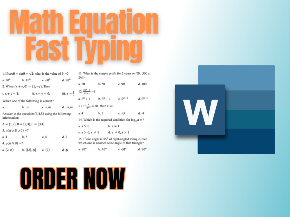 Efficient Math Equation Fast Typing in MS Word | Upwork