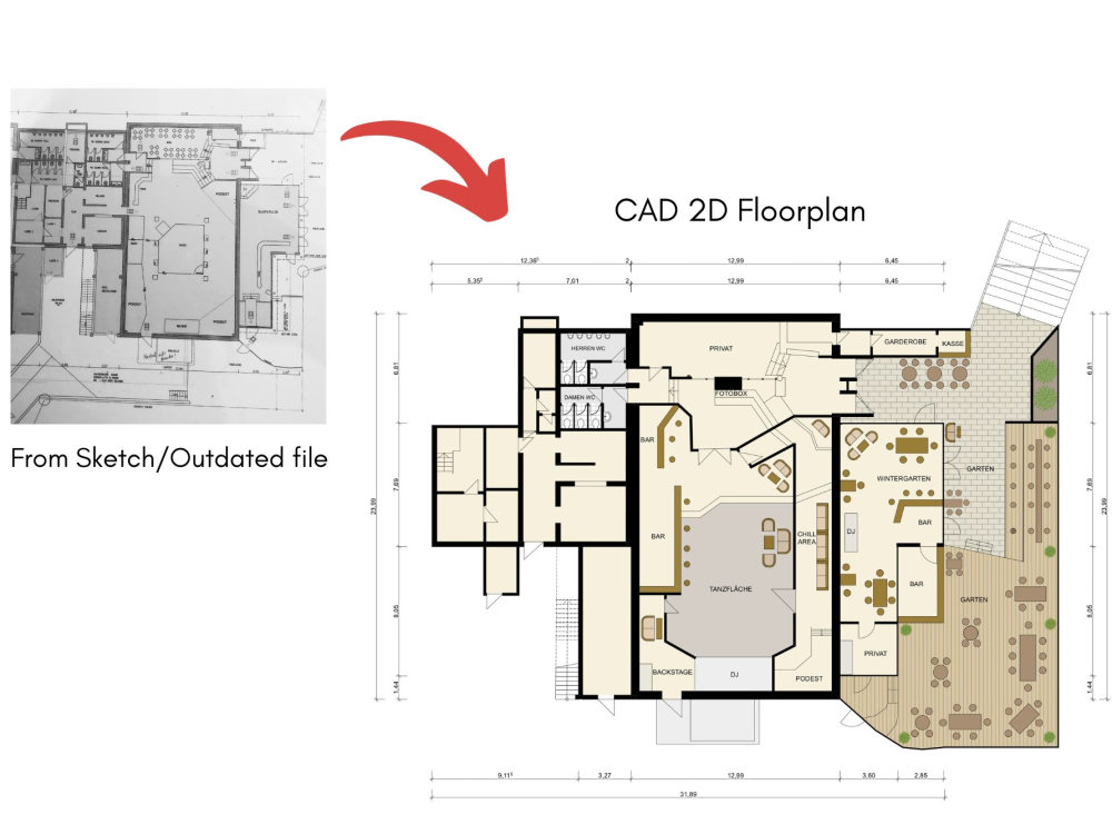2D 3D Architectural Floorplan Colored/ Black & White | using ArchiCAD ...