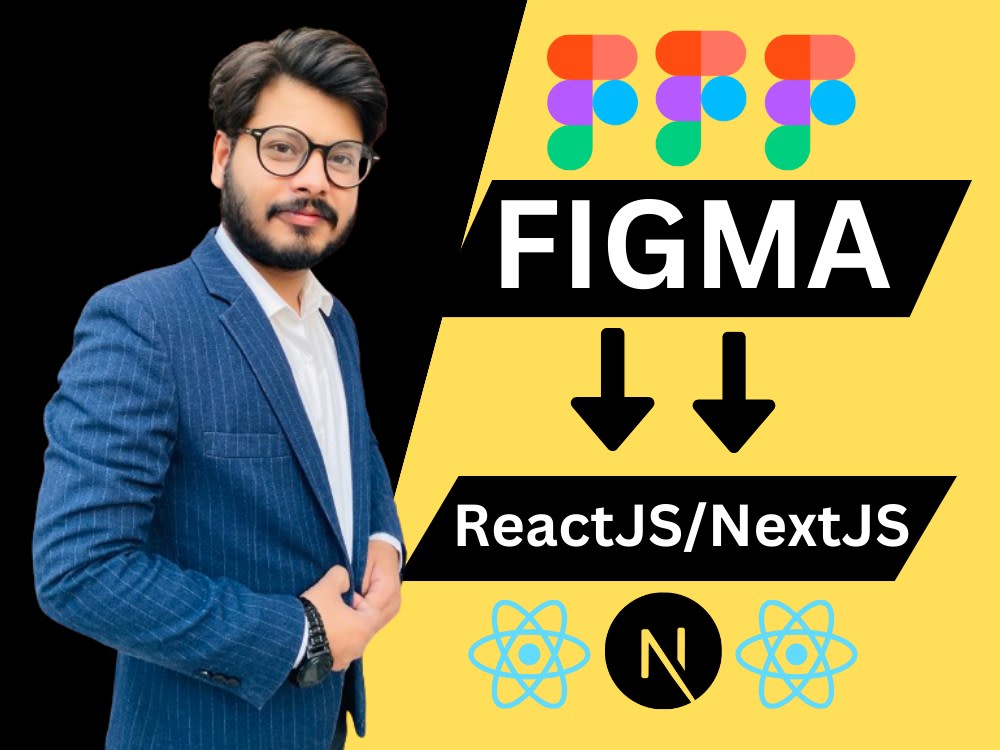 Figma to react website | convert figma to nextjs | convert figma to react | Upwork