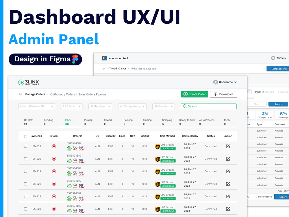 Dashboard UX UI Design for Web application, Admin panel, SAAS in Figma | Upwork
